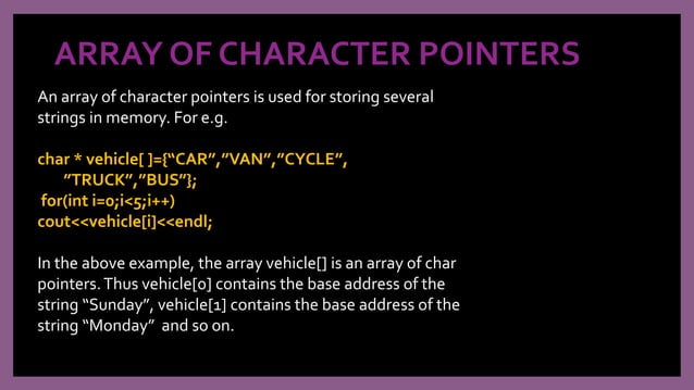 Pointers in c++ | PPTX | Programming Languages | Computing