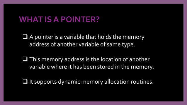 Pointers in c++ | PPTX | Programming Languages | Computing