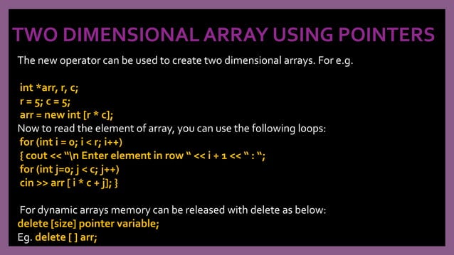 Pointers in c++ | PPTX | Programming Languages | Computing