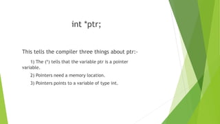 Pointers in c++ | PPTX