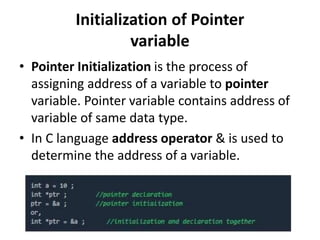 Pointers in c | PPTX