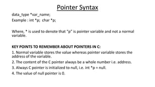 Pointers in c - Mohammad Salman | PPTX | Programming Languages | Computing