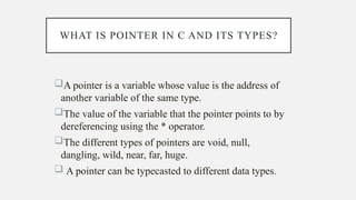 Pointers in C How to Use Pointers .pptx