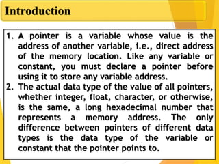 Pointers in C language | PPT