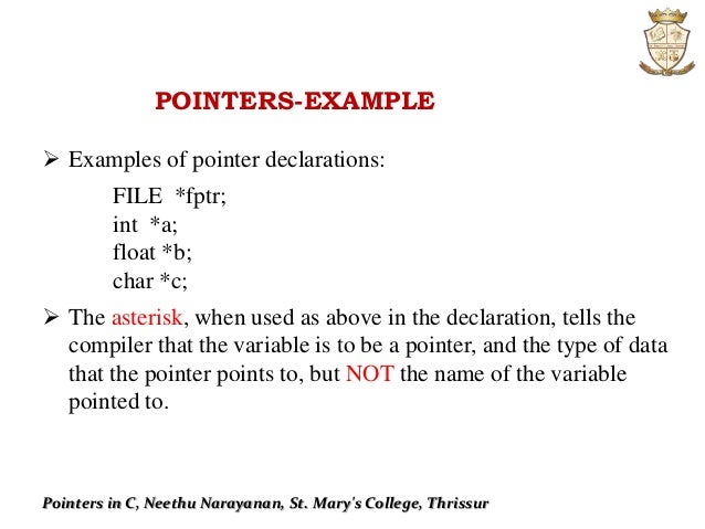 Computer Sciencepointers In C