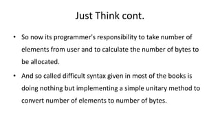 Pointers lesson 4 (malloc and its use) | PPT