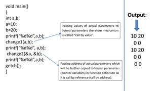 Pointers lesson 5 (double pointer, call by value, call_by_reference) | PPT