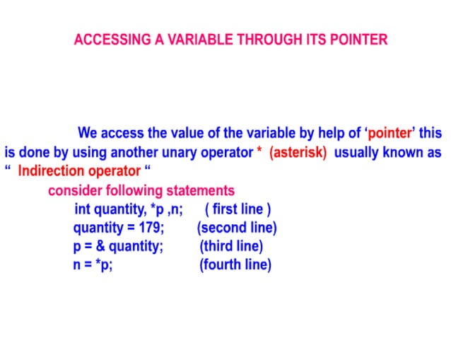 Pointers C programming | PPT | Programming Languages | Computing