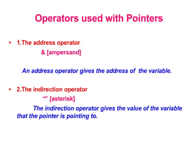 Pointers C programming | PPT | Programming Languages | Computing
