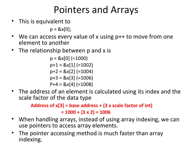 Pointers C programming | PPT | Programming Languages | Computing