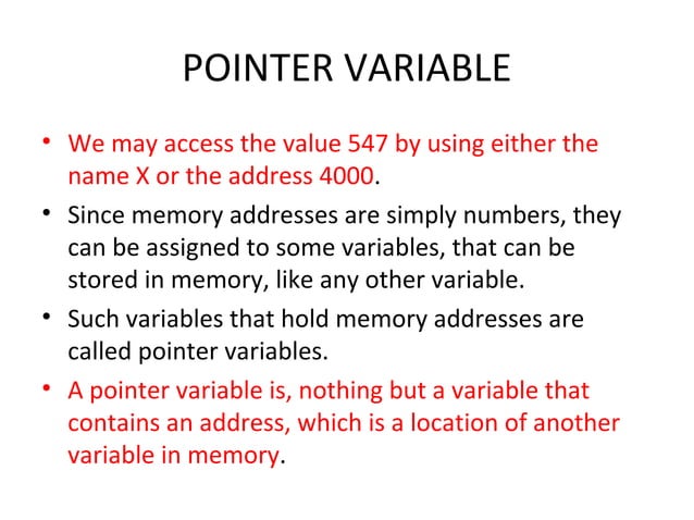 Pointers C programming | PPT | Programming Languages | Computing