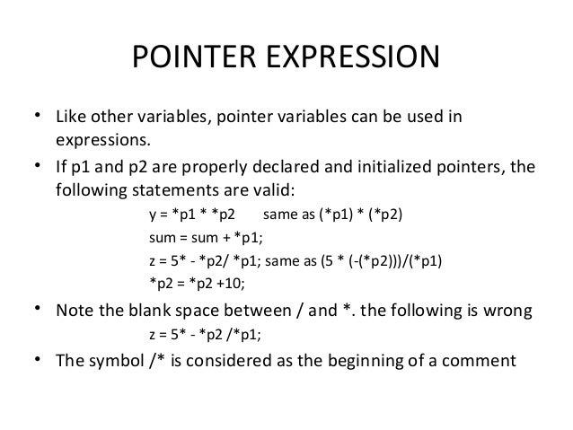 Pointers C programming