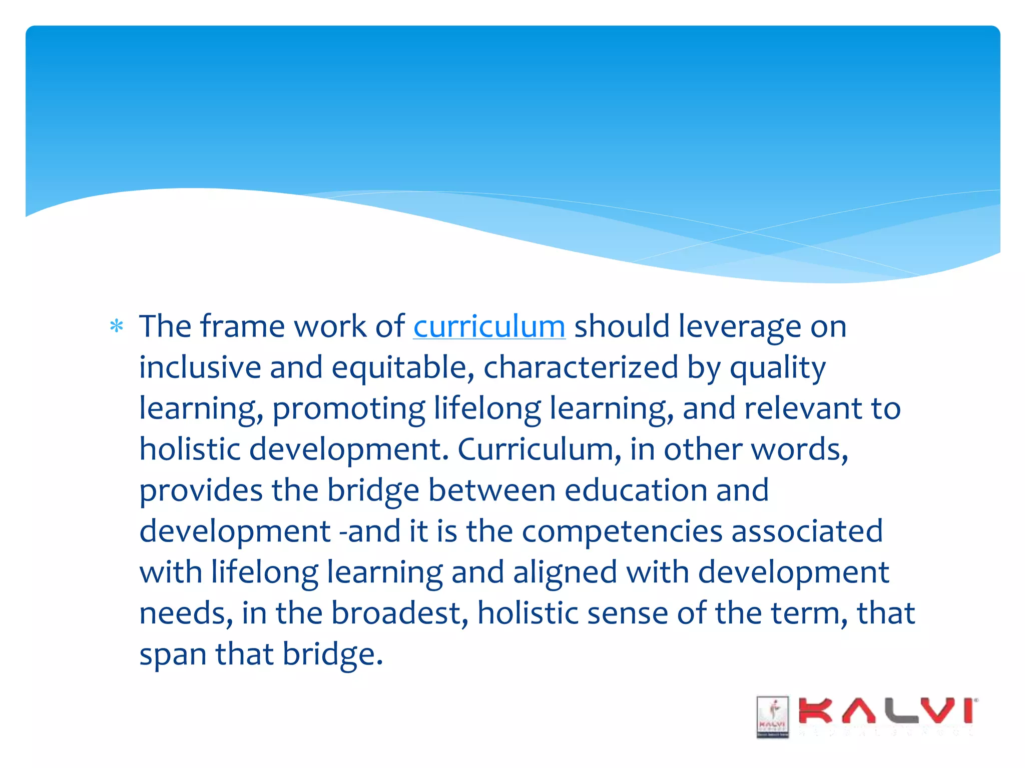 Pointers to develop effective curriculum in education | PPTX