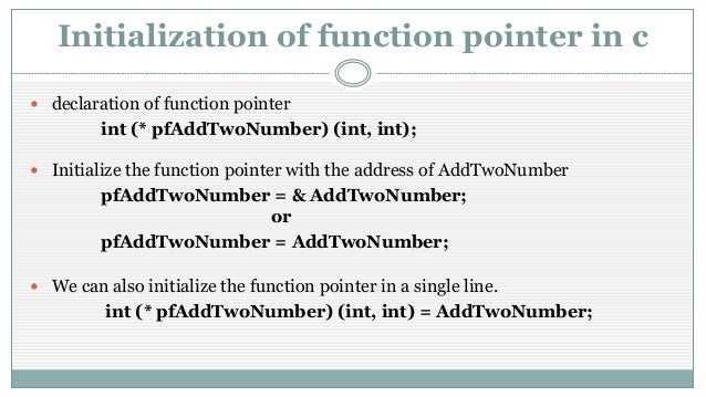 Pointer To Function 1