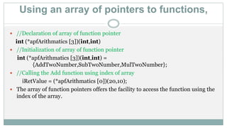 Pointer to function 2 | PPT