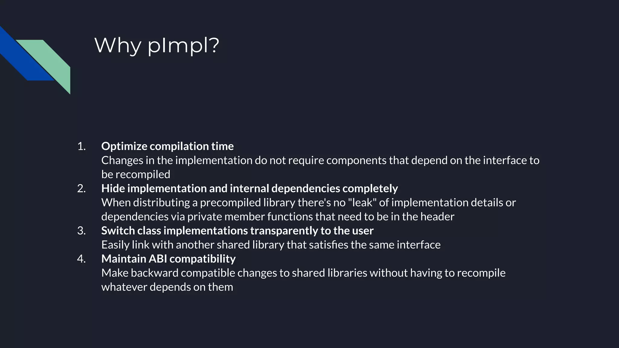 Pointer to implementation idiom | PDF