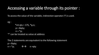 POINTER TO POINTER.pptx | Programming Languages | Computing