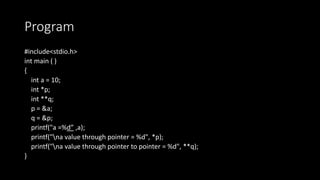 POINTER TO POINTER.pptx | Programming Languages | Computing