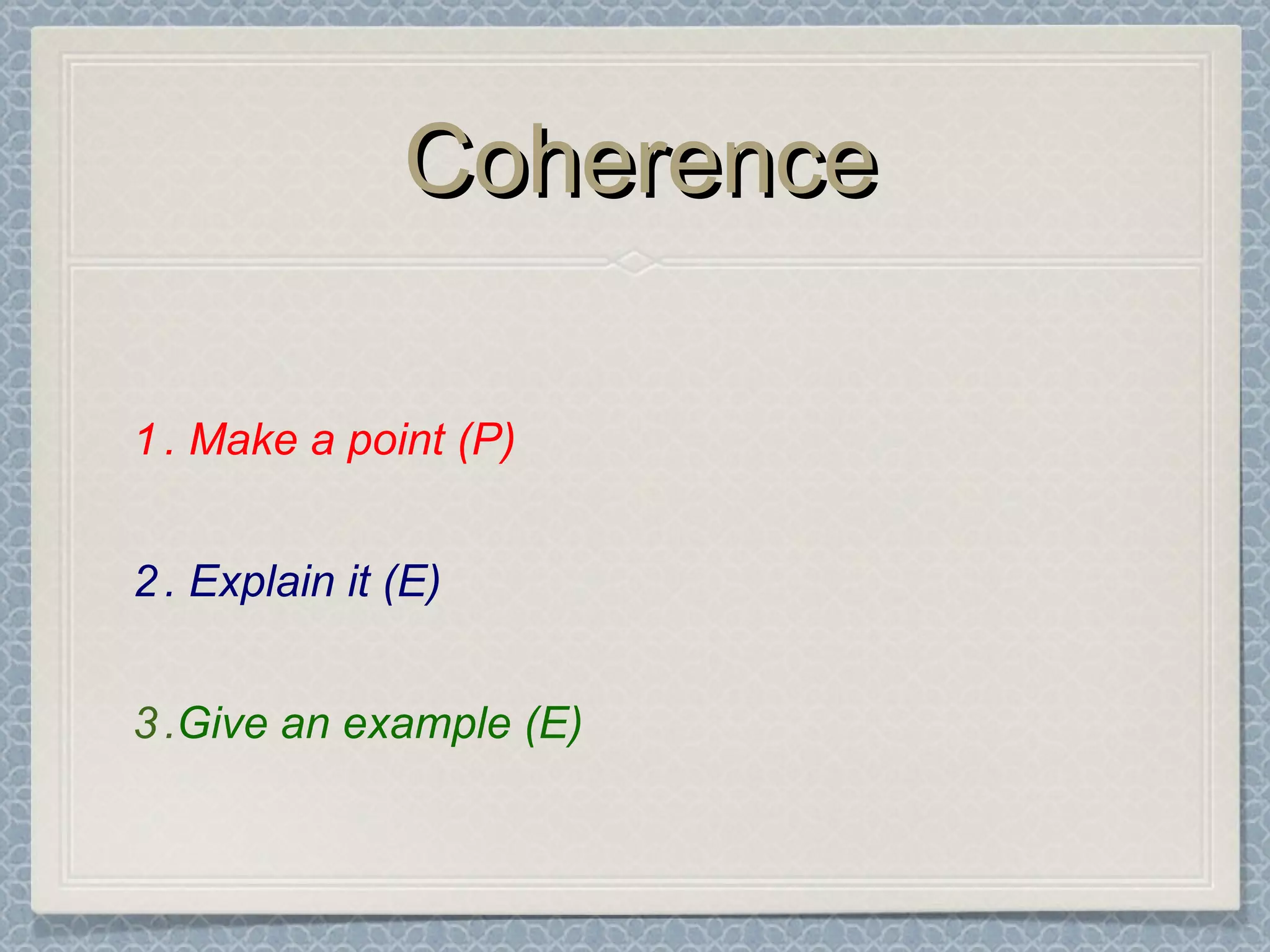 Point, Explain, Example | PPT