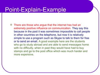 Point, explain, example | PPT