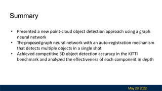Point-GNN: Graph Neural Network for 3D Object Detection in a Point Cloud | PPT