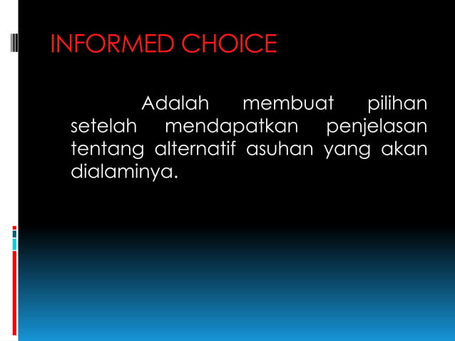 informed choice | PPTX