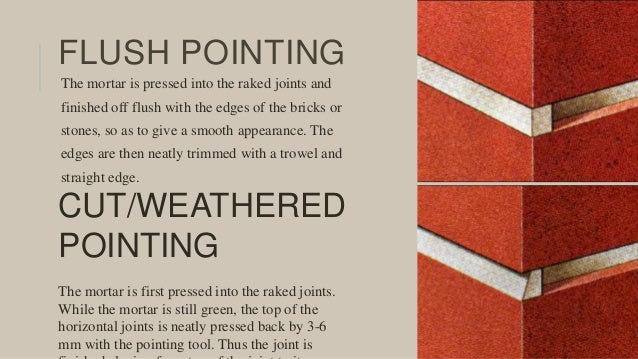 Pointing and finishing