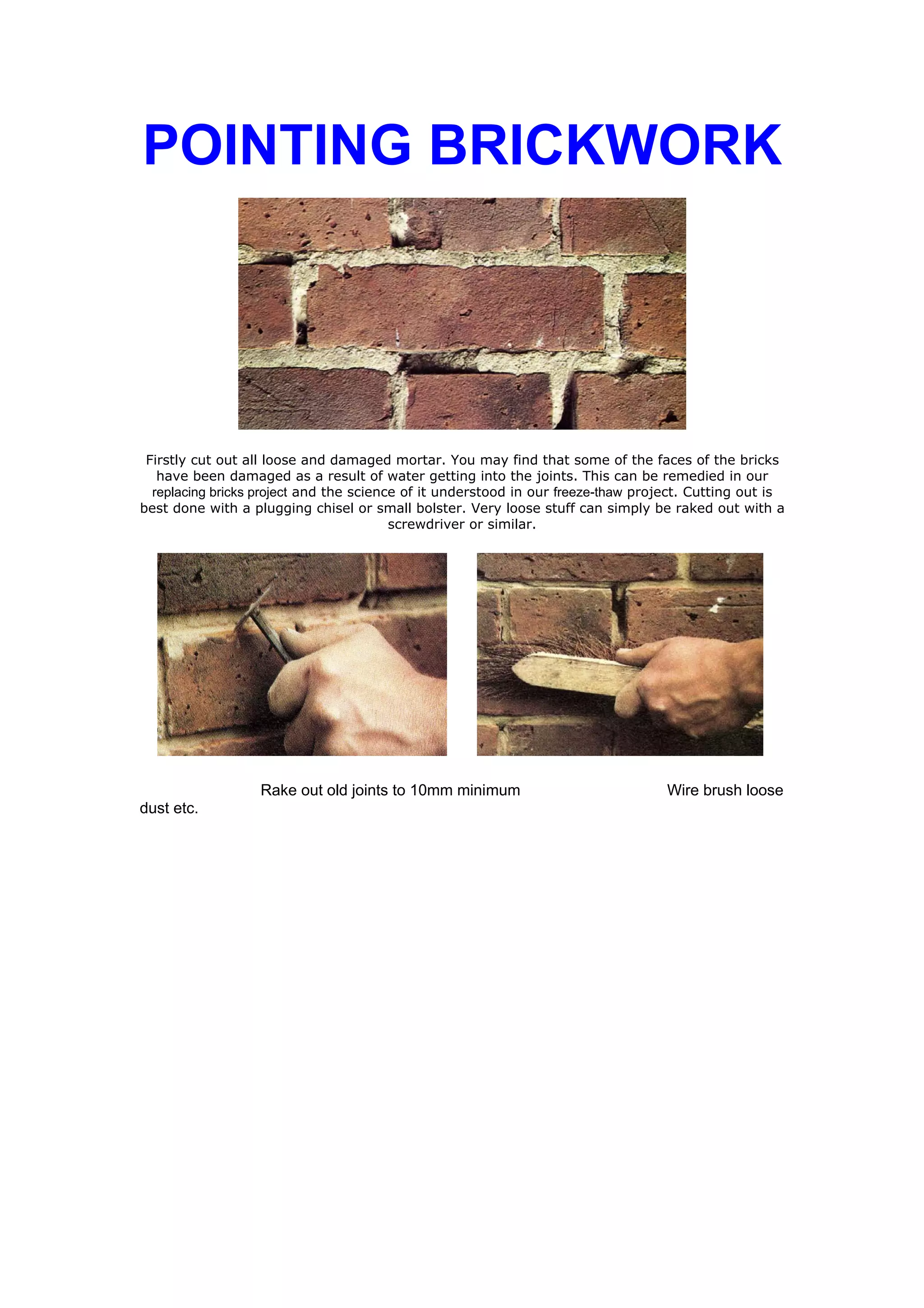 Pointing brickwork | PDF