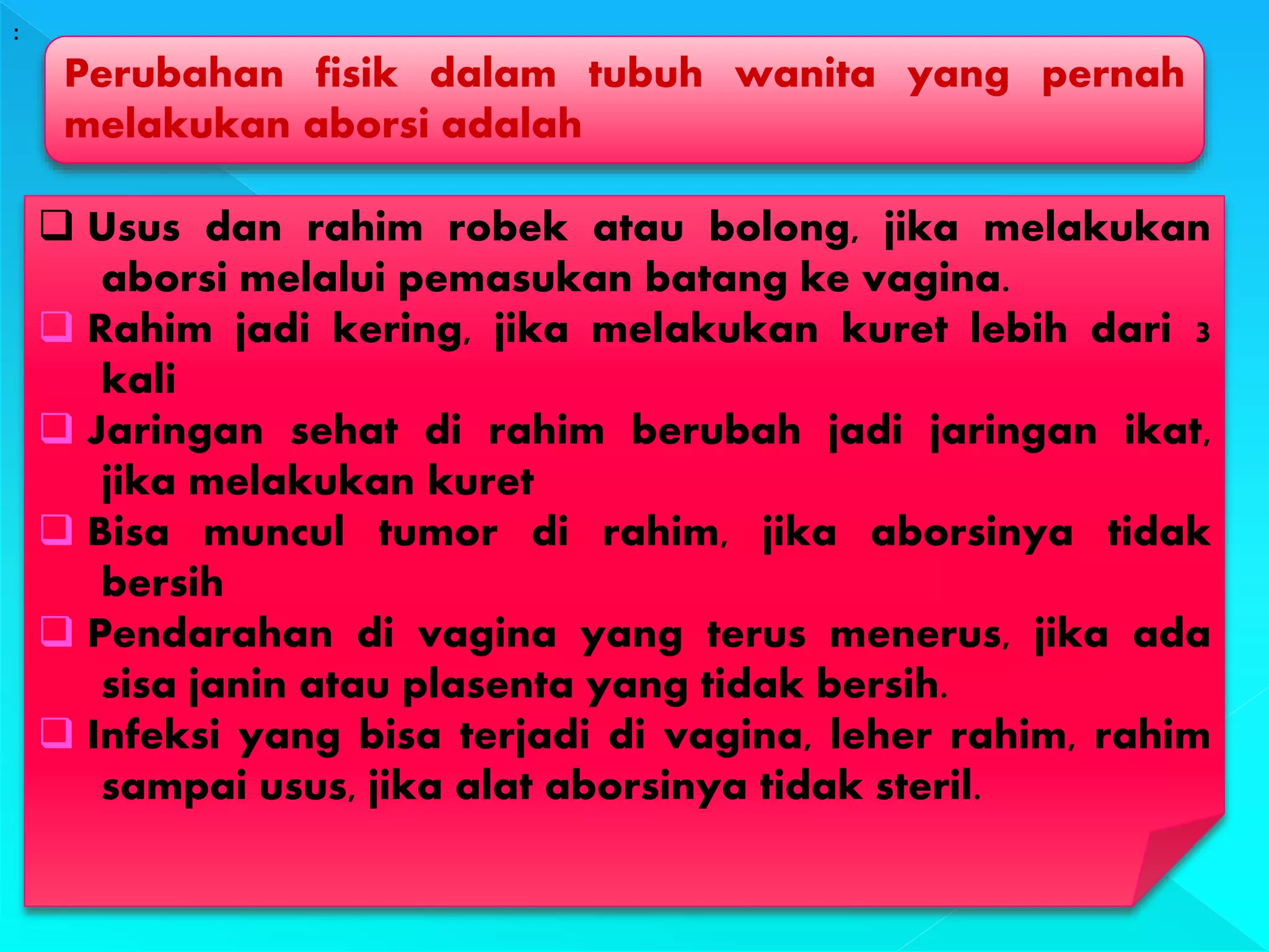 kehamilan tidak diinginkan (aborsi) | PPTX