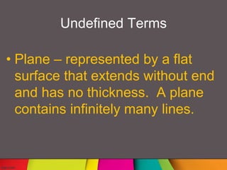 Point, Line and plane | PPTX