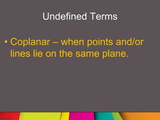Point, Line and plane | PPTX