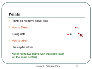 point,line,plane8 powerpoint mathematics | PPT