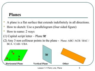point,line,plane8 powerpoint mathematics | PPT