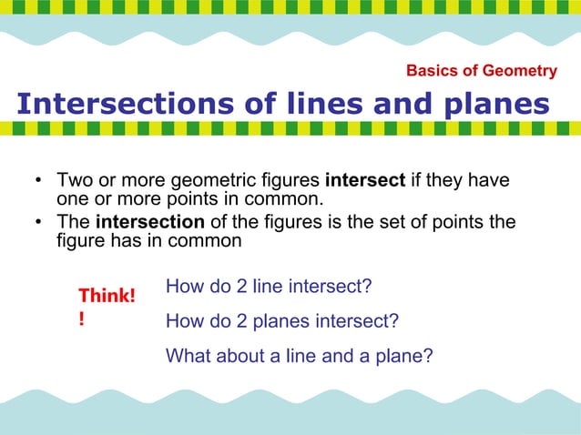 Point, line, plane. Basics of Geometry in Mathematics 7.ppt