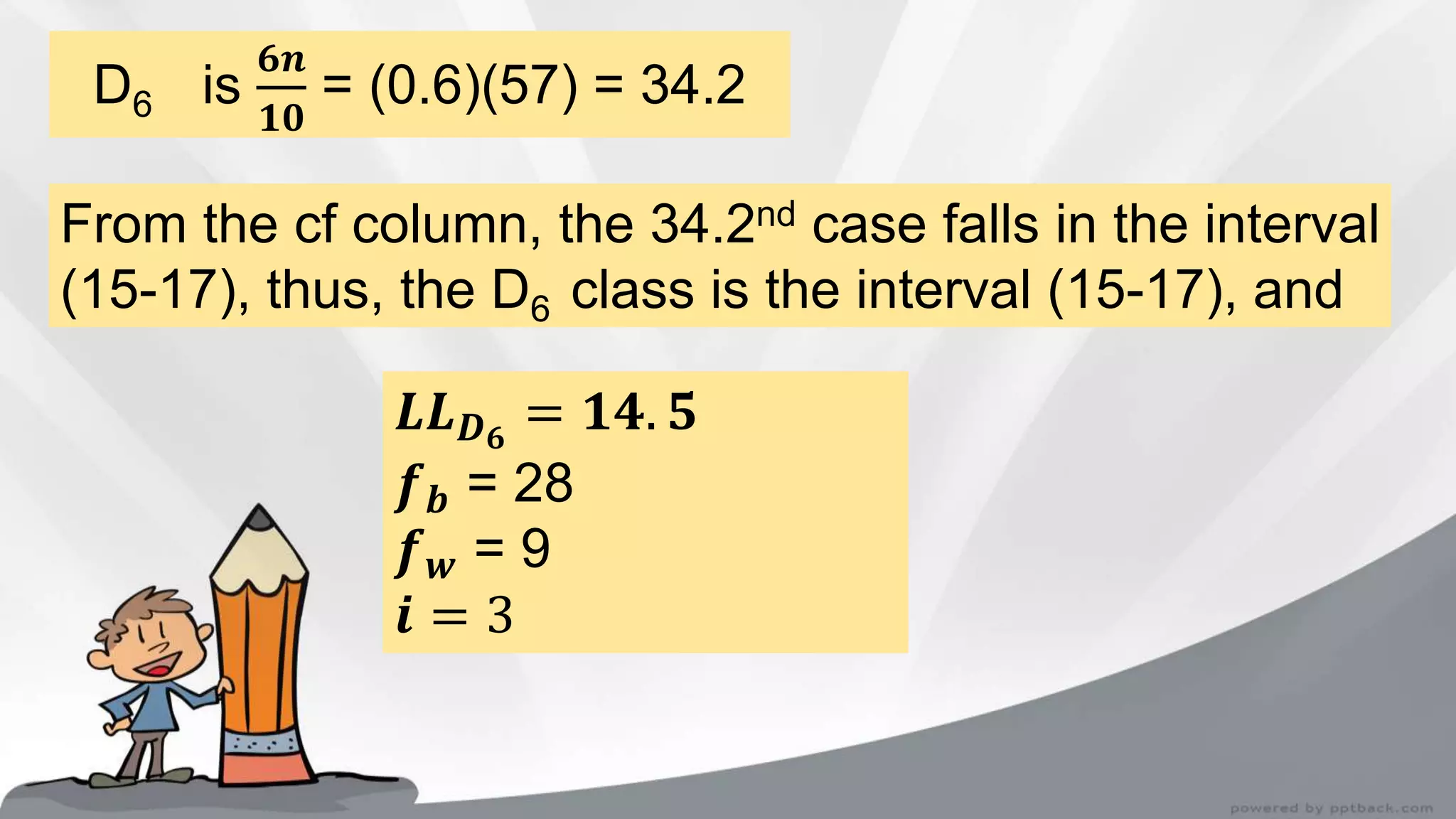 Deciles & Quartiles - Point Measures | PPTX