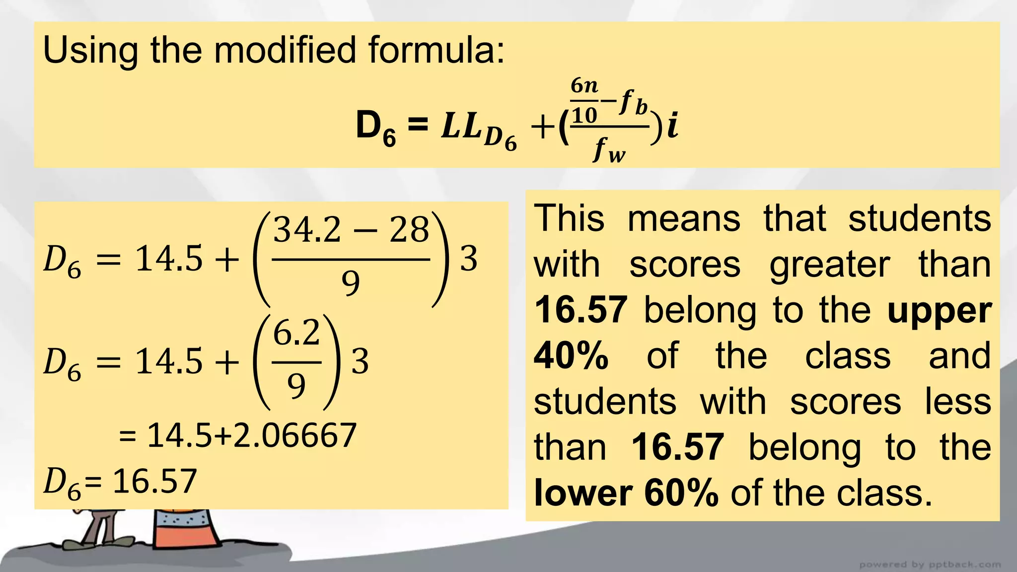 Deciles & Quartiles - Point Measures | PPTX