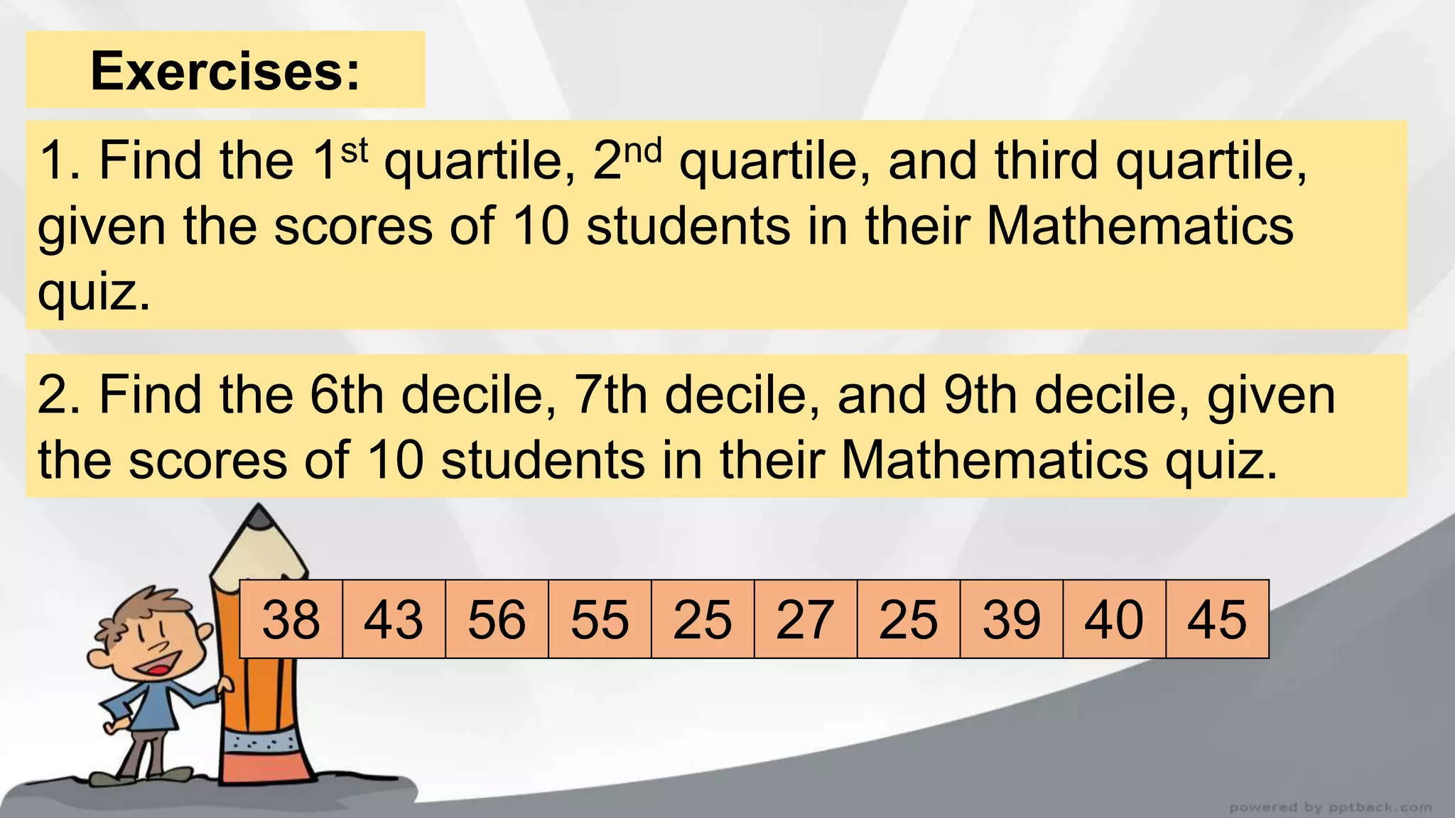 Deciles & Quartiles - Point Measures | PPTX