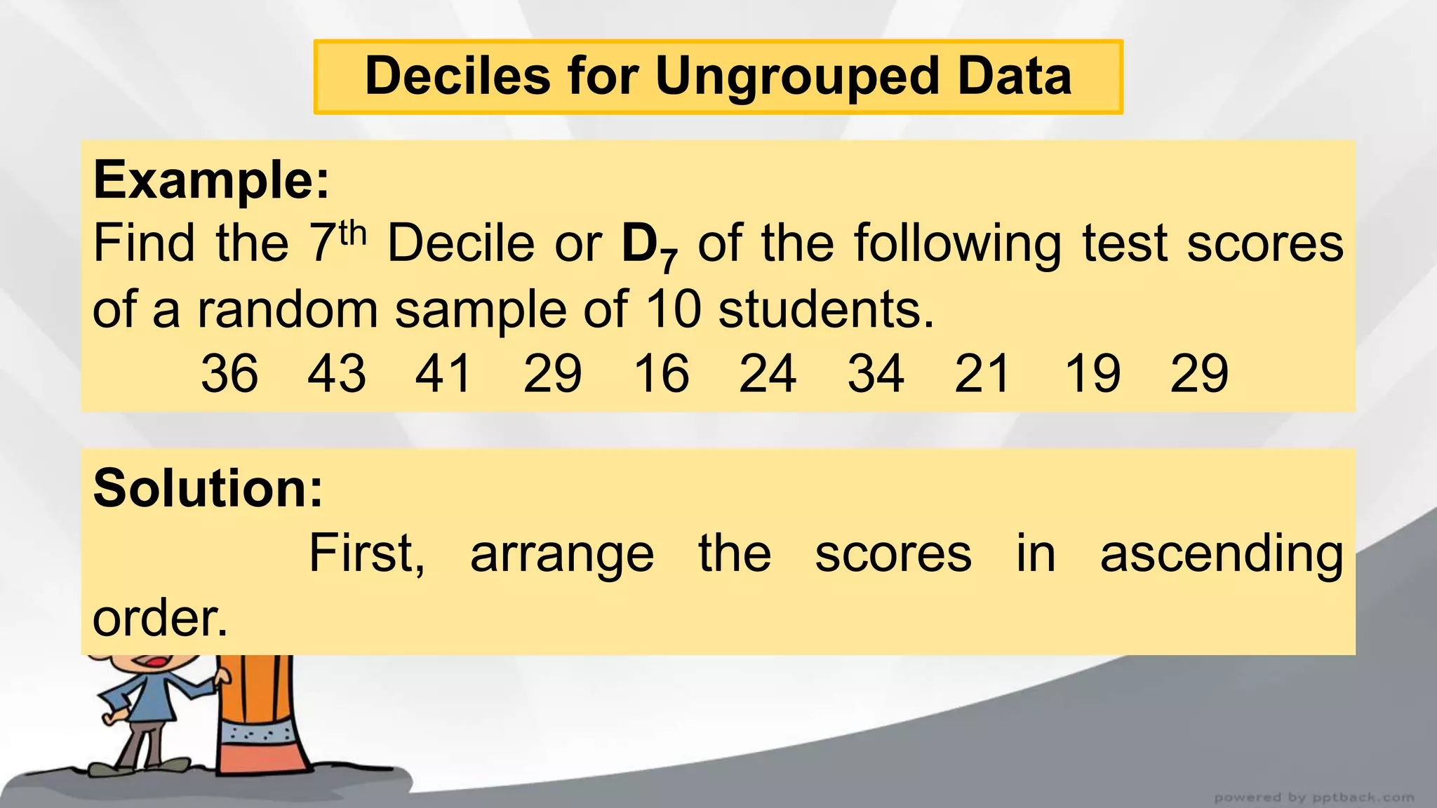Deciles & Quartiles - Point Measures | PPTX