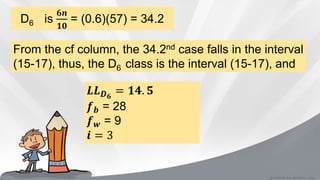 Deciles & Quartiles - Point Measures | PPTX