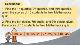 Deciles & Quartiles - Point Measures | PPTX