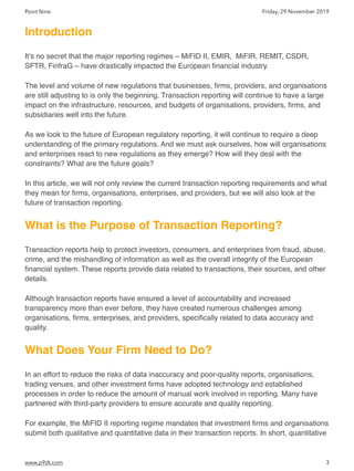 The Future of Transaction Reporting | PDF