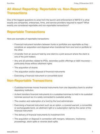 The Future of Transaction Reporting | PDF