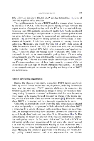Point Of Care Testing | PDF