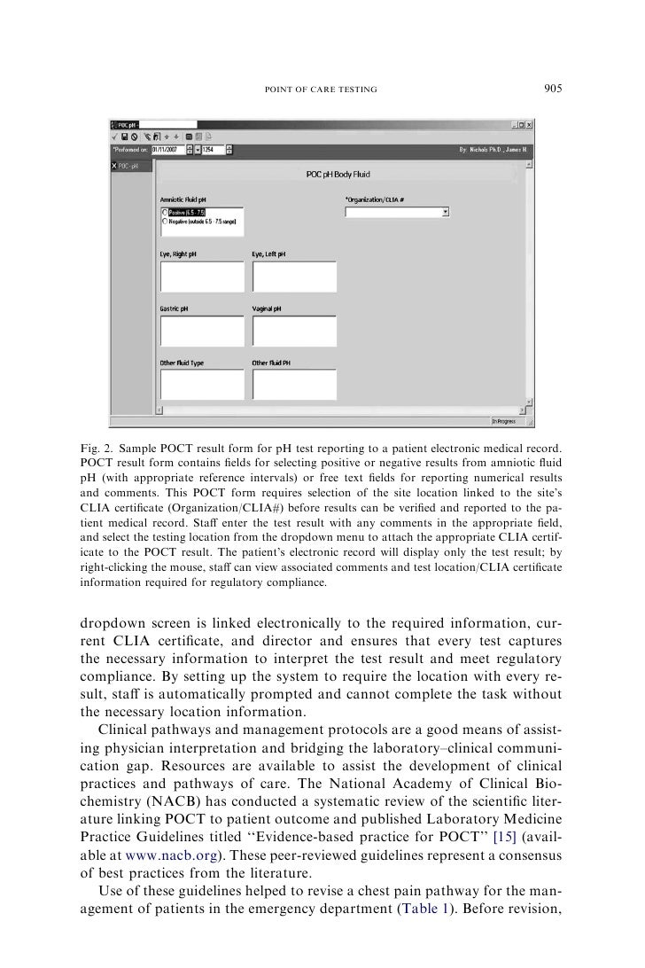 Point Of Care Testing