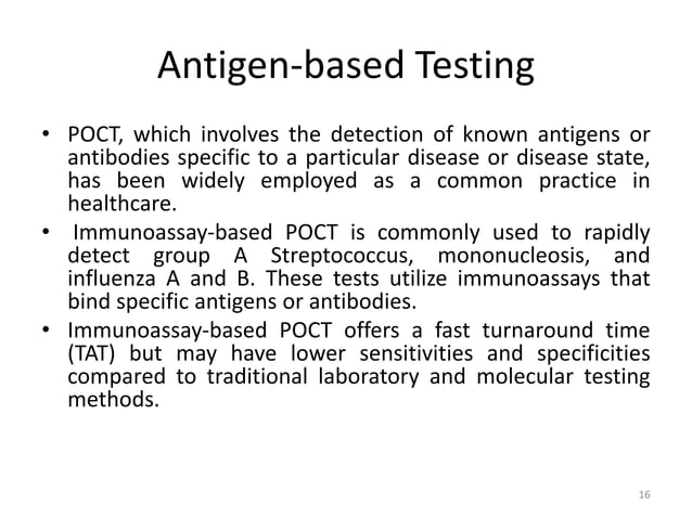 Point of Care Testing in clinical laboratory | PPTX | Infectious ...