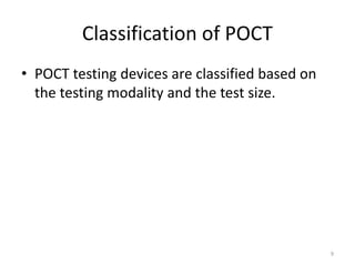 Point of Care Testing in clinical laboratory | PPTX