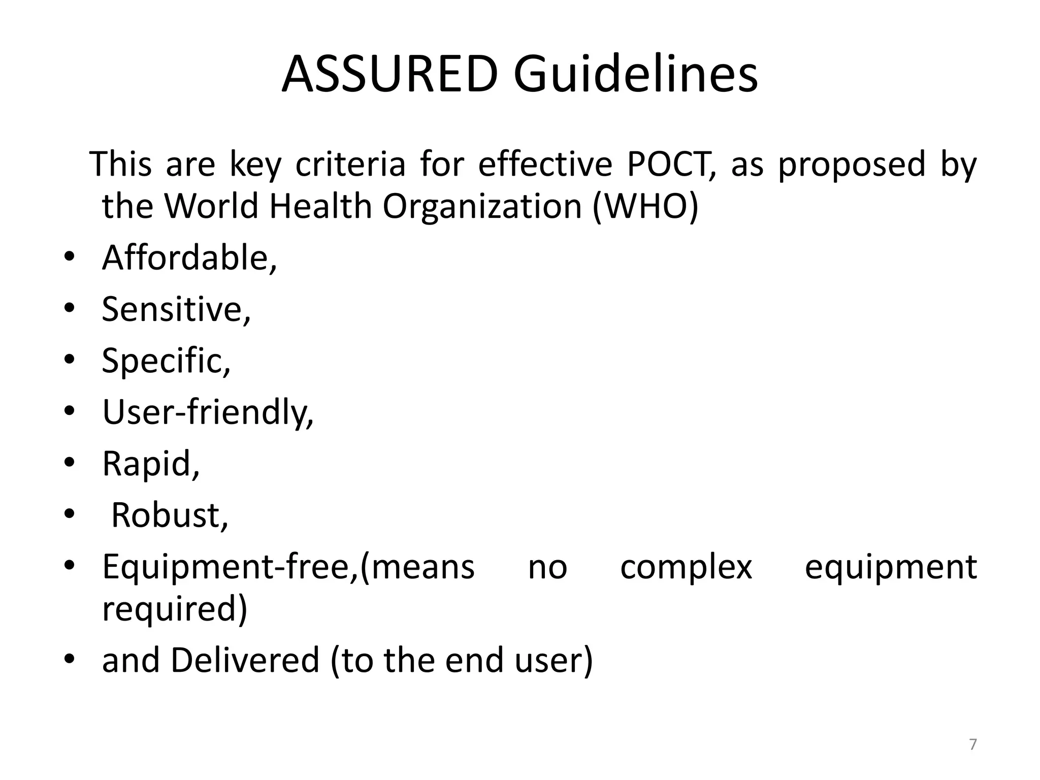 Point of Care Testing in selected laboratory | PPTX