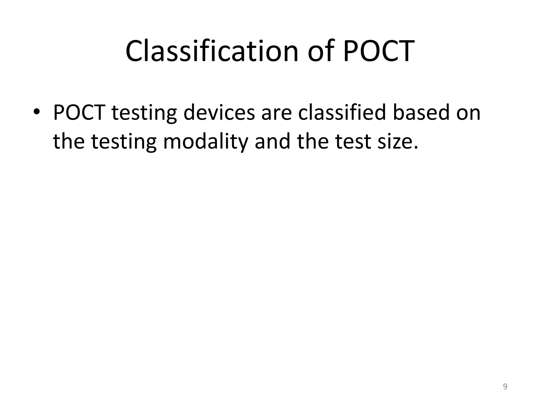 Point of Care Testing in selected laboratory | PPTX