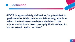 Point of care testing (POCT) | PPTX