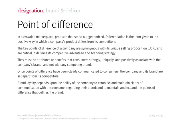 Point Of Difference | PPT